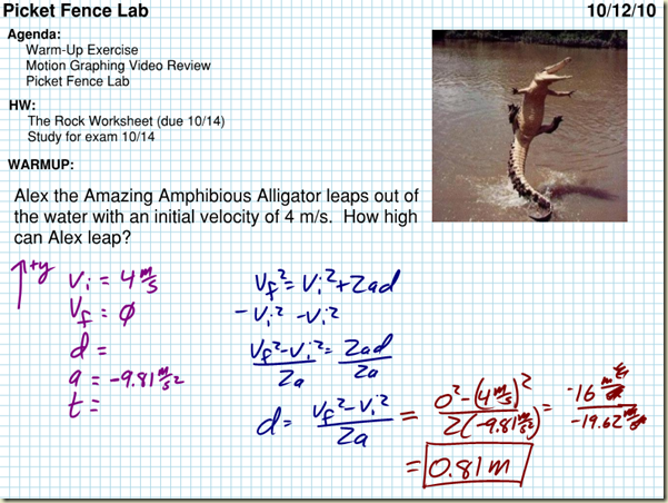 Picket Fence Lab - Regents Physics